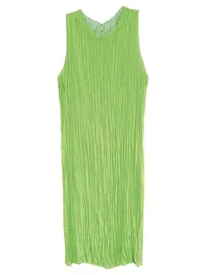 Baacal Jaya Pleated Midi Dress - Lime/sage Green