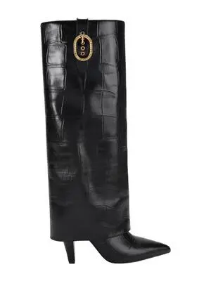 Kurt Geiger Foldover Knee High Boot - Black