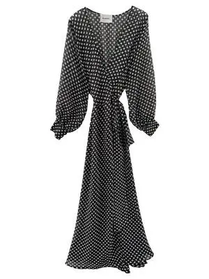 Baacal Maxi Wrap Dress - Black White