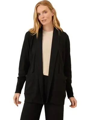 PACT Organic Cotton Airplane Wrap Cardigan Black