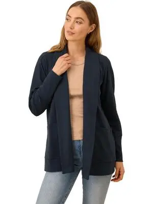 PACT Organic Cotton Airplane Wrap Cardigan Midnight Blue