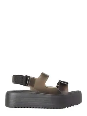 Melissa Open-toe Platform Flat Sandals - Black