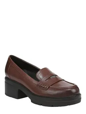Naturalizer Penny Loafer Platform Pump - Cappuccino Brown