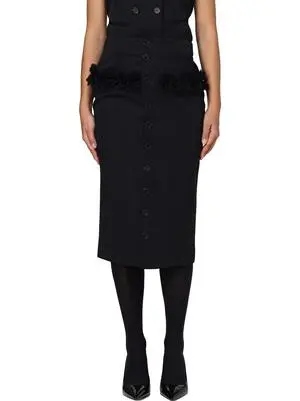 Alexander McQueen Pencil Skirt - Black