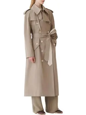 Fabiana Filippi Belted Trench Coat - Olive
