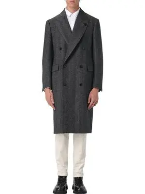 LARDINI Tailored Overcoat - Black