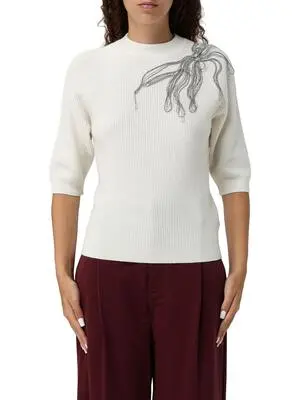 Brunello Cucinelli Ribbed Sweater - White