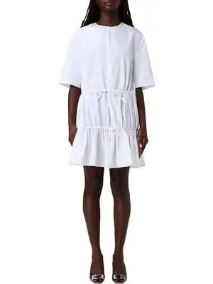Alaïa Short Sleeve Dress - White