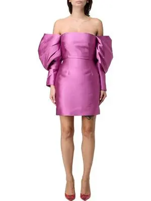 Solace London Off-the-shoulder Dress - Fuchsia