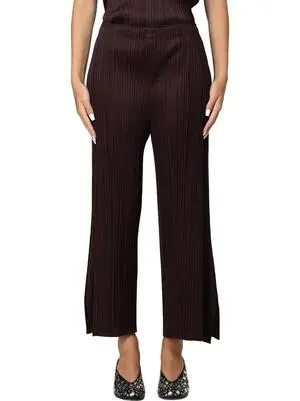 Issey Miyake Pleated Trousers Brown