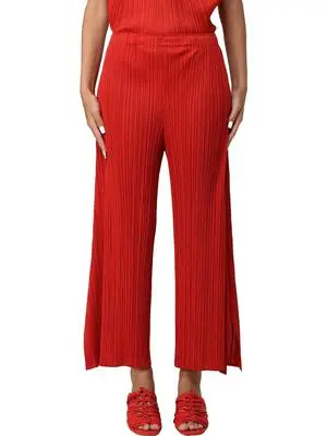Issey Miyake Pleated Trousers Red