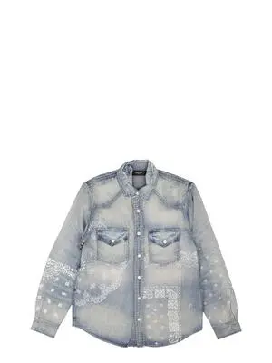 Amiri Bandana Screen Print Shirt - Blue