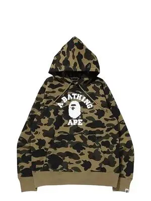 A BATHING APE 1st Camo Pullover Hoodie - Green