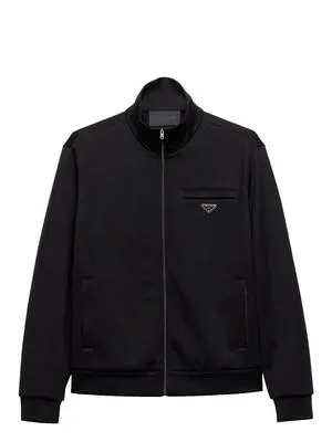 Prada Technical Cotton Full-zip Jacket - Nero