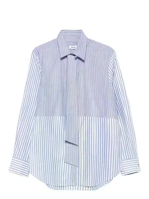 Sandro Striped Tie-neck Shirt - Blue