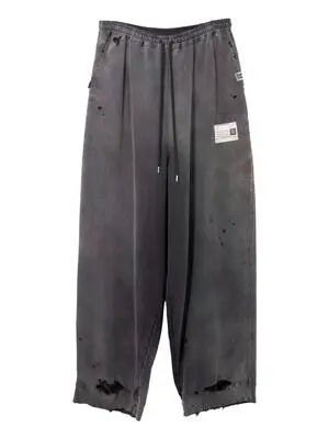 Mihara Yasuhiro Sun Faded Drawstring Track Pants - Grey