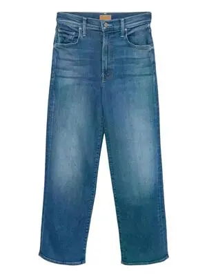 MOTHER The Rambler Zip Flood Straight-leg Jeans - Blue