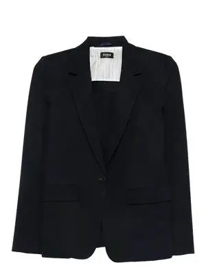 Marella Notched-lapel Single-button Blazer - Blue