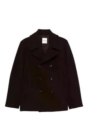 Sandro Double-breasted Pea Coat - Brown