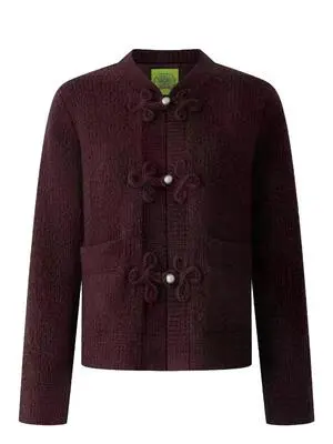 Shanghai Tang Knot-detail Cardigan - Purple