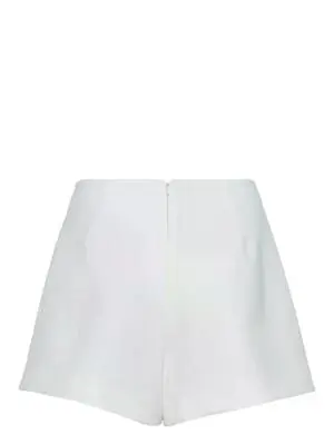 ALEXIA Tailored Shorts With Bead Embellishment - White