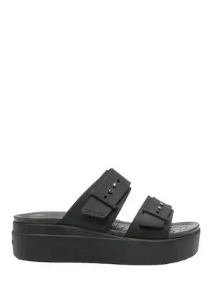 CROCS Brooklyn Platform Double-buckle Sandals - Black