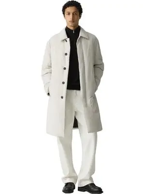 Theory Car Coat In Motion Nylon Alabaster