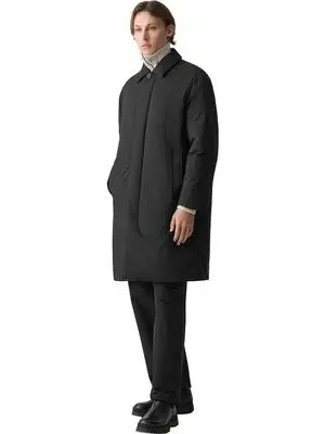 Theory Car Coat In Motion Nylon Black