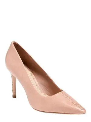 Cinq À Sept Giselle Whipstitch Pointed Toe Pump - Light Russet
