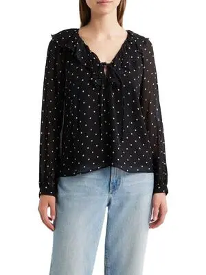 Rails Honora Ruffle Top - Polka Dots