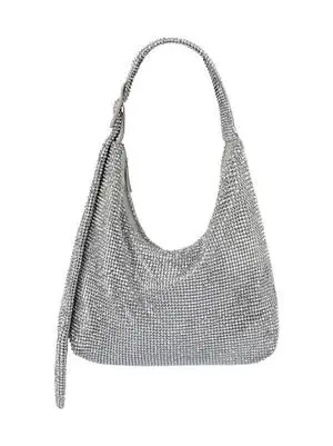 OLGA BERG Calypso Crystal Mesh Shoulder Bag