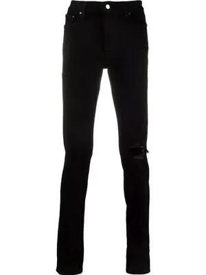 Amiri Distressed Slim-cut Jeans - Black