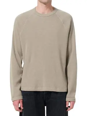 AGOLDE Payson Long Sleeve Waffle Knit Tee - Wicker