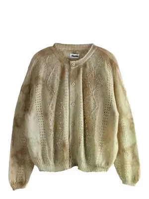 MAGLIANO Embellished Cable-knit Cardigan - Neutrals