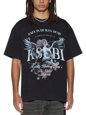 Ksubi Spirit Ekcess Oversized Graphic Tee - Charcoal