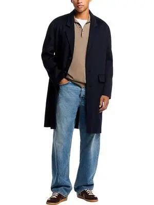 FRAME Double Face Wool Overcoat - Dark Navy