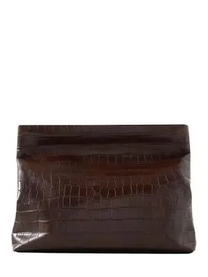 NILI LOTAN Jerry Croc-Effect Leather Clutch