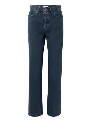 FRAME The Vertical High-rise Straight-leg Jeans - Blue