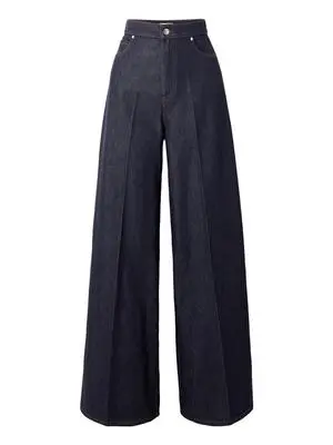 Max Mara Carmine High-rise Wide-leg Jeans - Blue