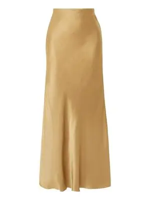 ANDRES OTALORA Silk-charmeuse Maxi Skirt - Gold