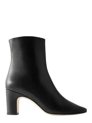 Manolo Blahnik Ofaralo Leather Ankle Boots - Black