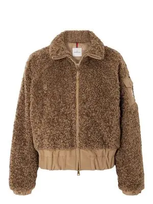 Moncler Coligny Fleece Down Jacket - Brown