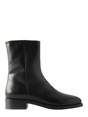AeydĒ Vincent Leather Ankle Boots - Black