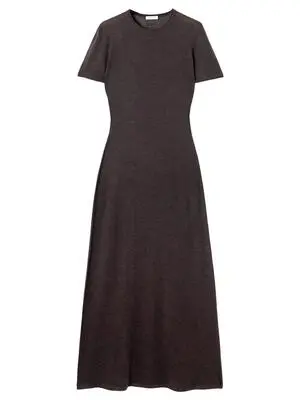 FERRAGAMO Cashmere, Wool And Silk-blend Midi Dress - Brown