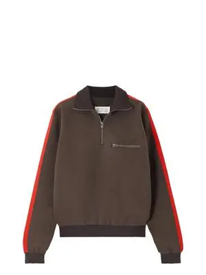 MAISON MARGIELA Cotton-blend Jersey Sweatshirt - Brown