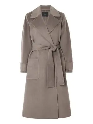 JOSEPH Arline Belted Wool And Cashmere-blend Coat - Neutrals