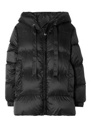 Max Mara The Cube Seia Hooded Padded Shell Down Coat - Black