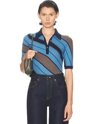 Acne Studios Kamandas Diagonal Stripe Top - Multi Blue