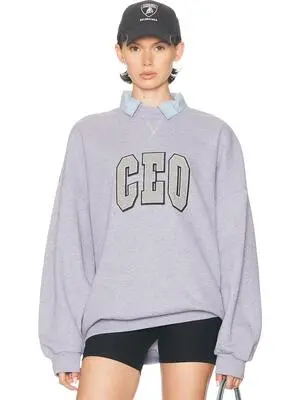 Balenciaga Shirt Crewneck Sweater - Heather Grey