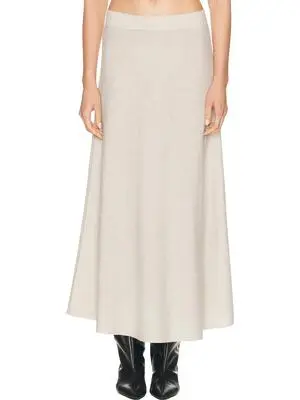 LISA YANG Torie Cashmere Knit Skirt - Oyster